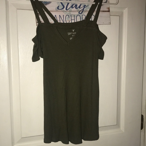 American Eagle Outfitters | Tops | American Eagle Soft Sexy Ribbed Collection On Olive Green ...
